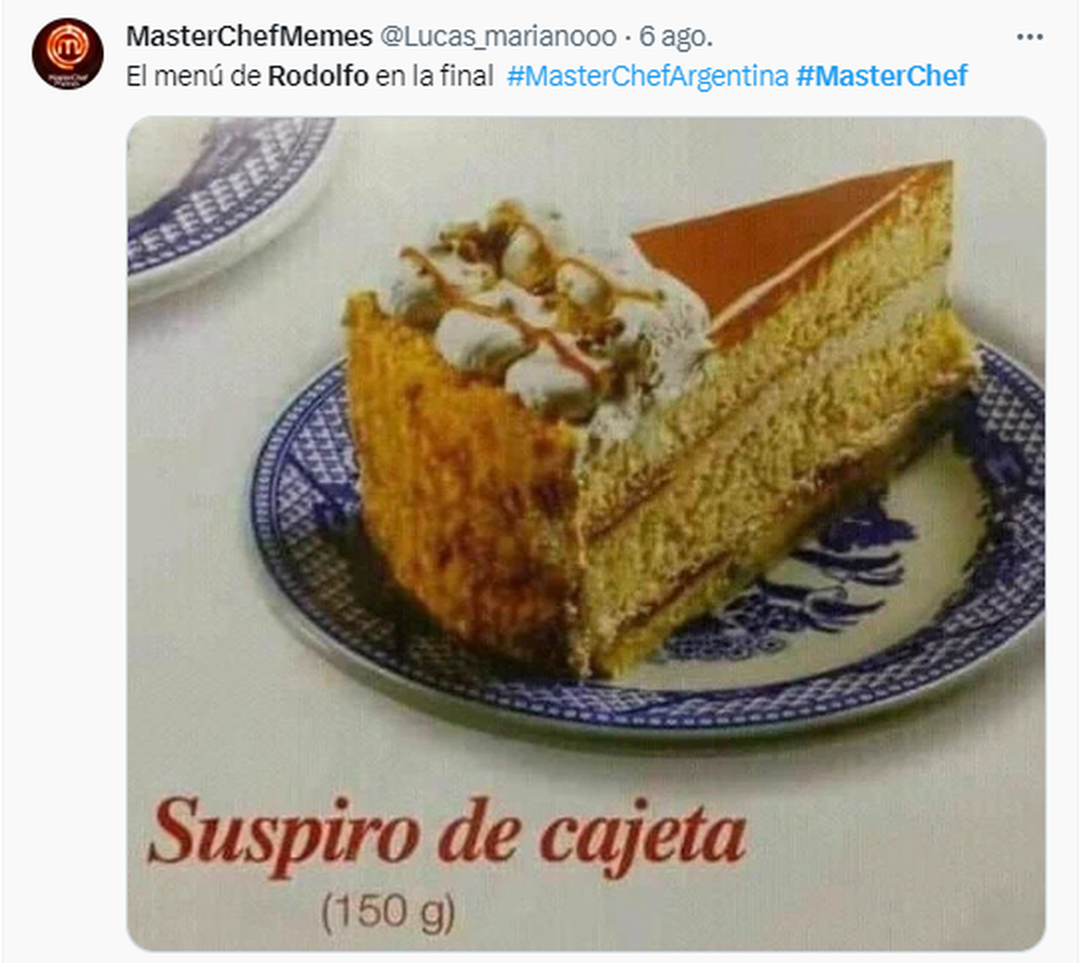 Los mejores memes tras la consagración de Rodolfo en MasterChef