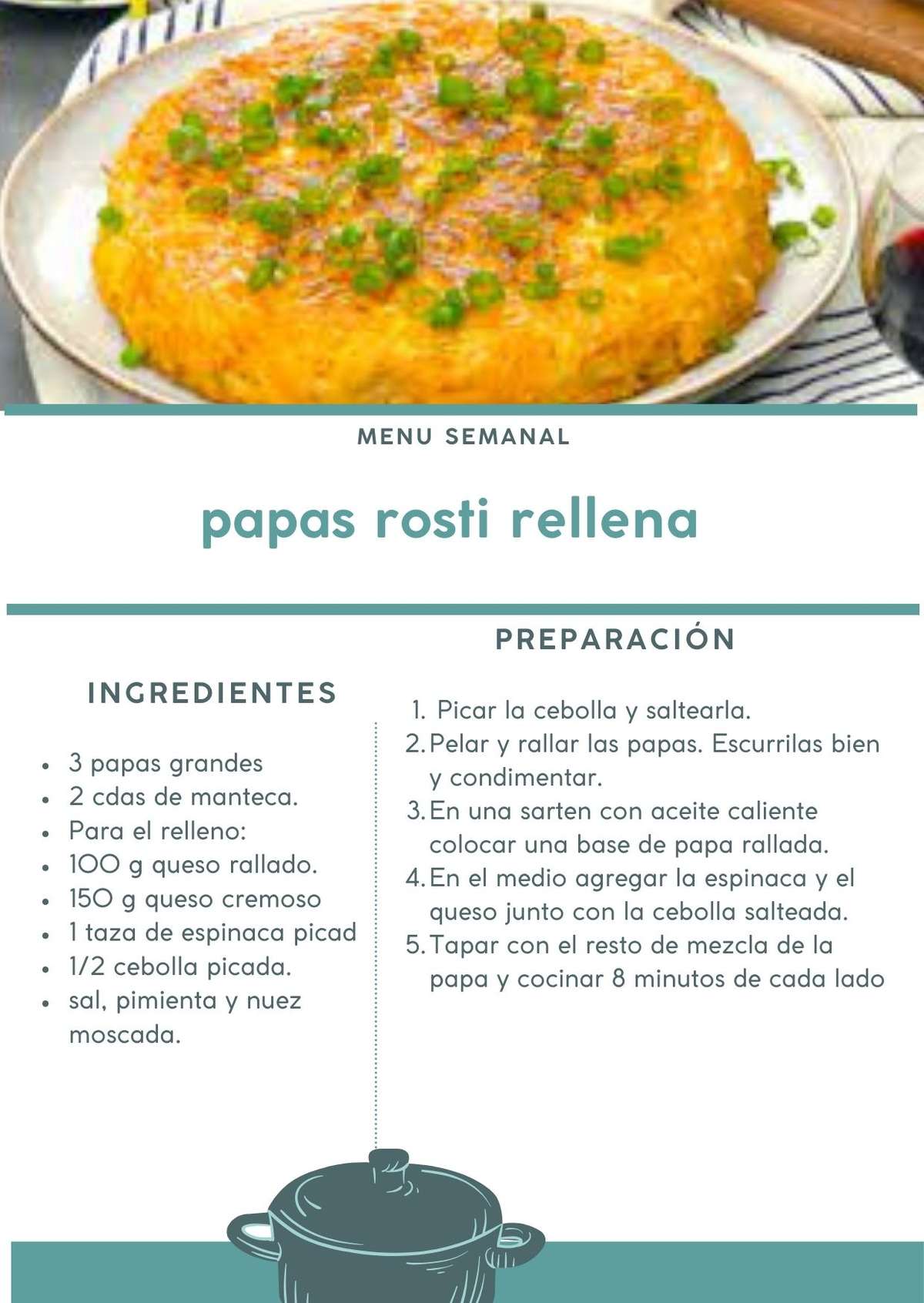 Papa rosti rellena: la receta sencilla y rápida para hacer un plato único
