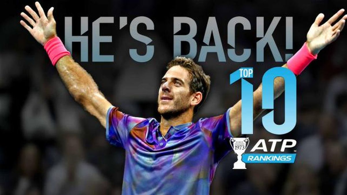 Del Potro volvió al top ten