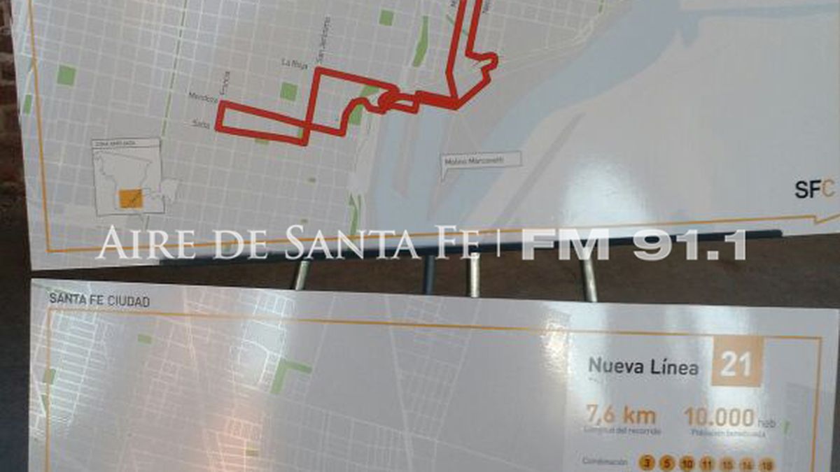 Linea 20, su recorrido