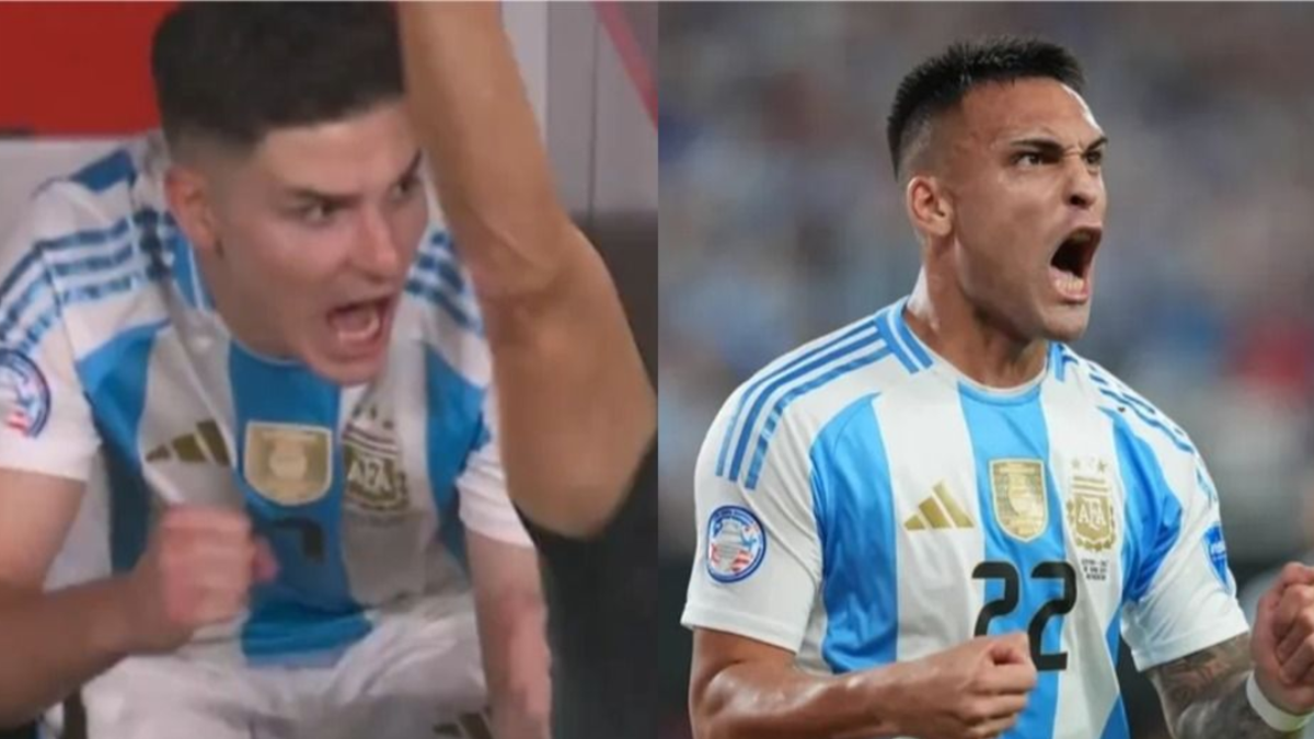 Copa América: la reacción de Julián Álvarez al gol de Lautaro Martínez en el triunfo ante Chile