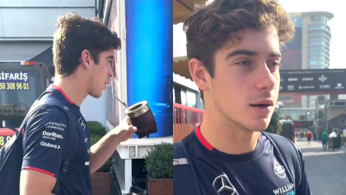 Franco Colapinto se VOLVIÓ VIRAL tras ofrecerle MATE a sus compañeros ...