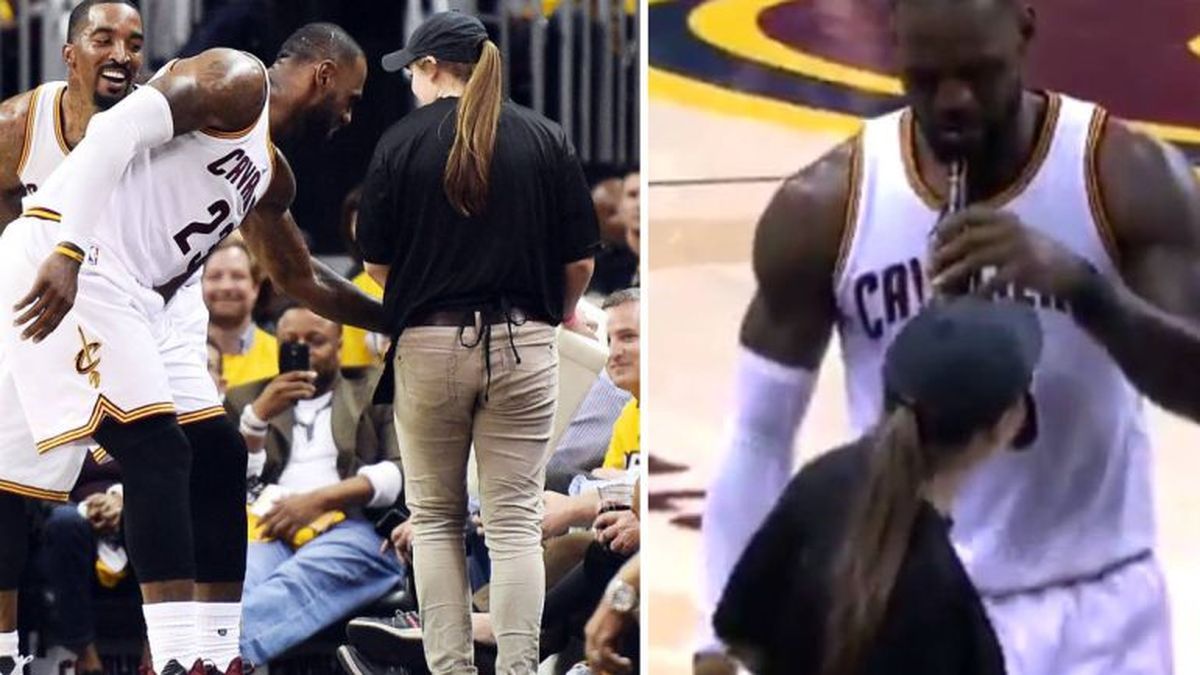 LeBron James “robó” una cerveza del público