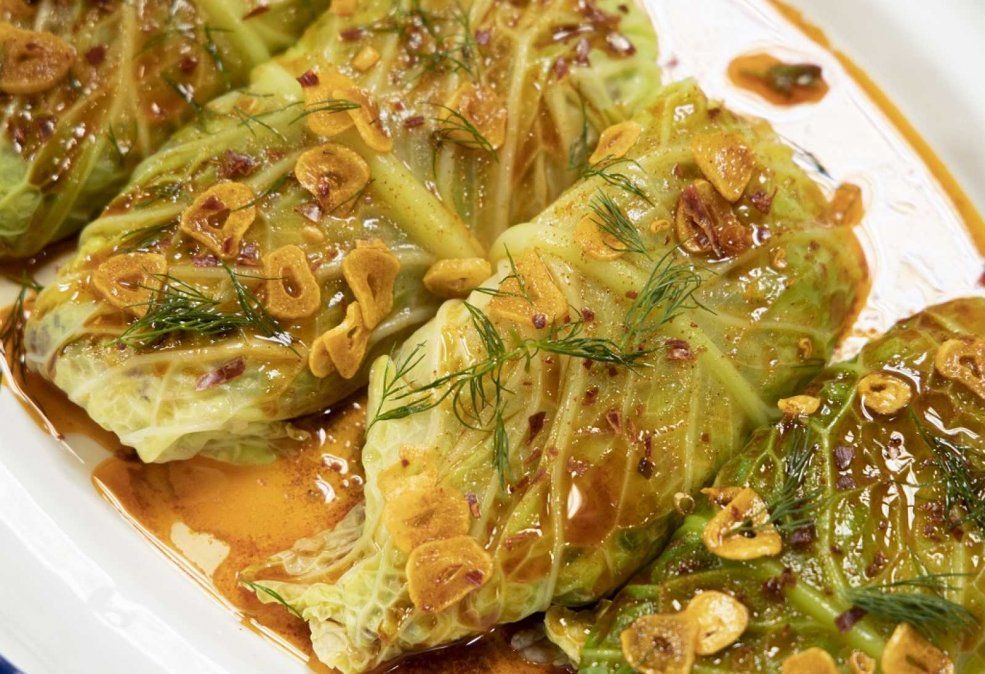 Cómo hacer canelones de repollo rellenos de carne