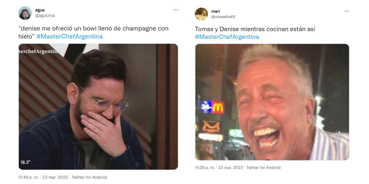 Tomás Fonzi y Denise Dumas se emborracharon en Masterchef, y llovieron ...