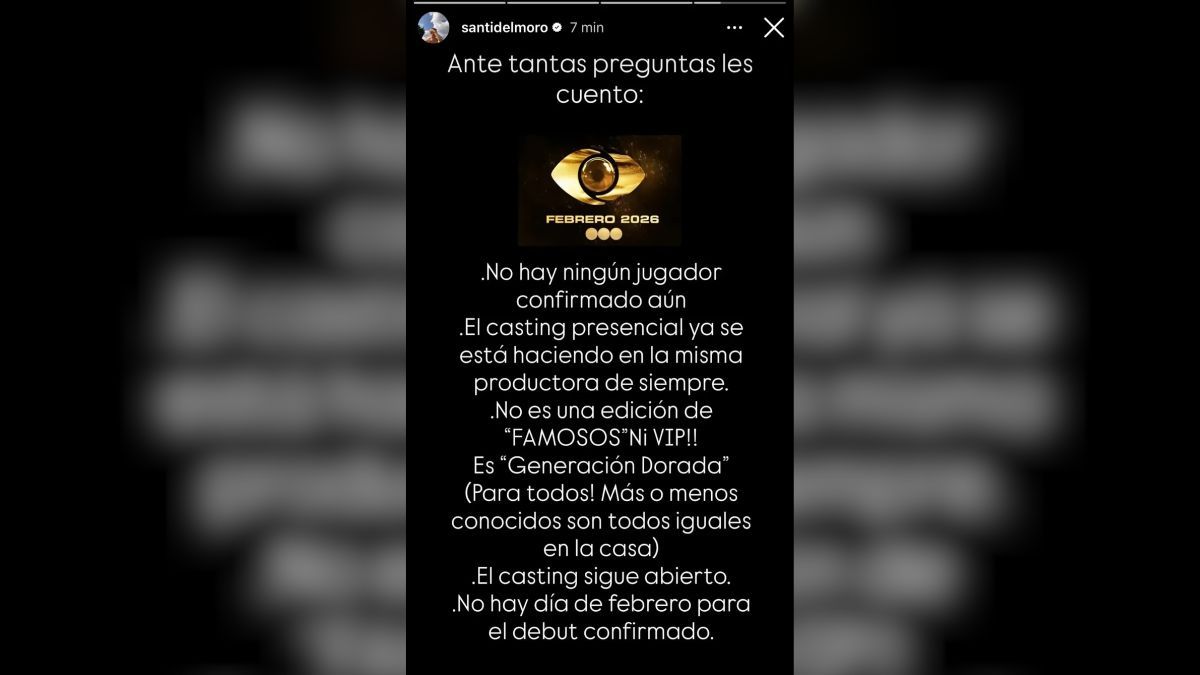 Santiago del Moro desmintió un rumor sobre la nueva temporada de Gran ...