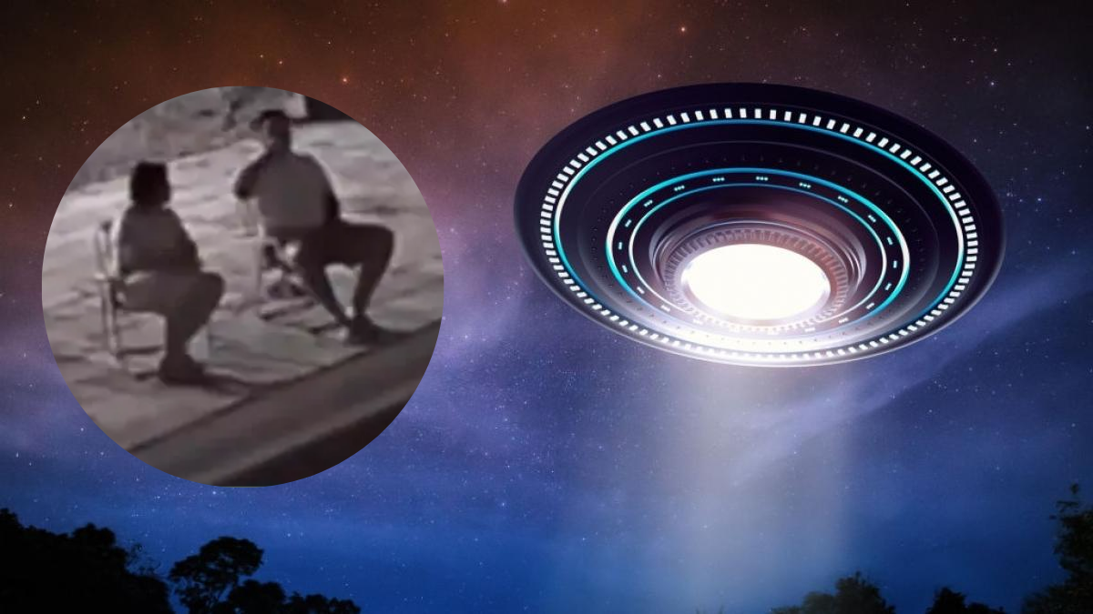 Capturan el momento en que una mujer es supuestamente abducida por un OVNI