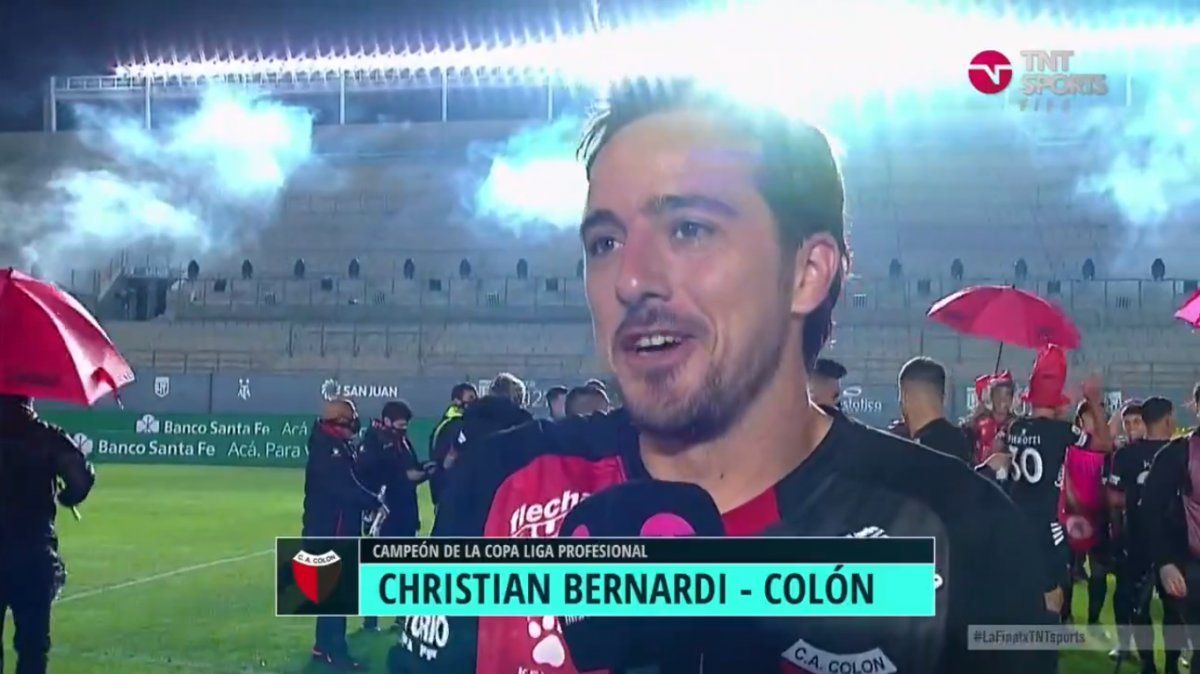 Christian Bernardi habló de su gol luego de que Colón se consagrara ...