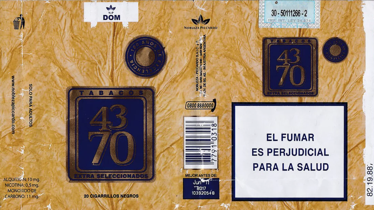 Se despiden del país los legendarios cigarrillos 43/70