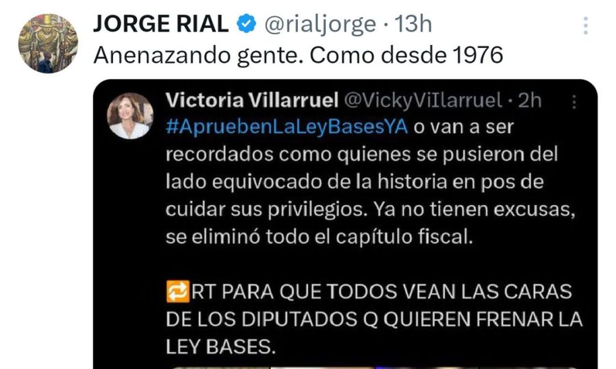 Victoria Villarruel se burló de Jorge Rial por compartir una fake news ...