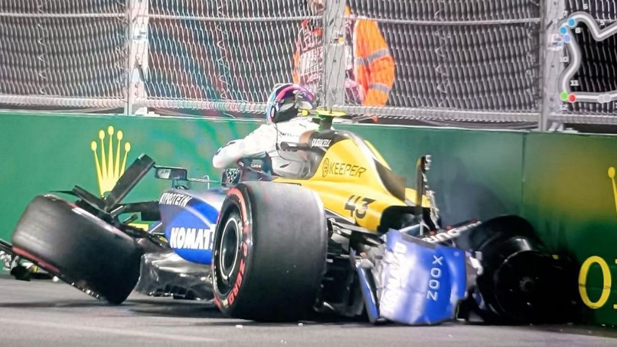 ¿Y ahora? El mensaje de Williams tras el choque de Franco Colapinto que terminó con el auto ...