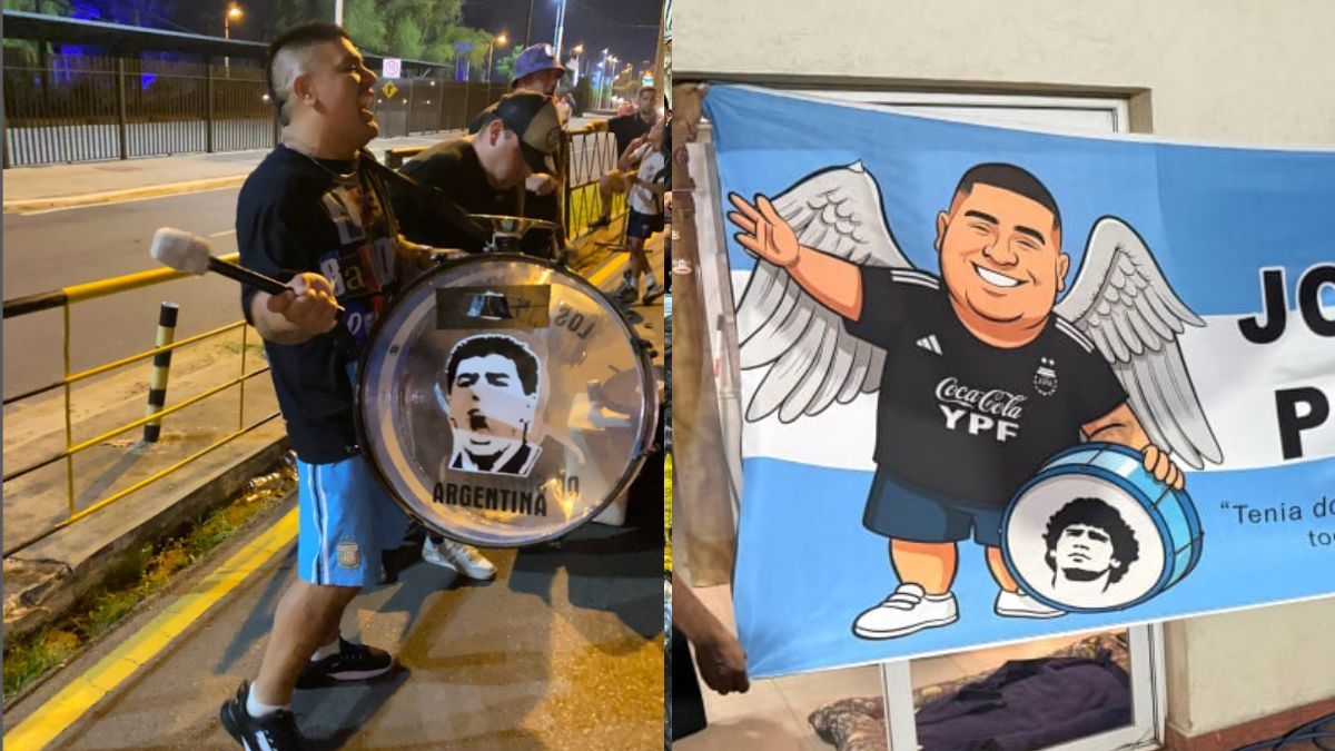 El emotivo homenaje de hinchas argentinos a un amigo que falleció tras ...