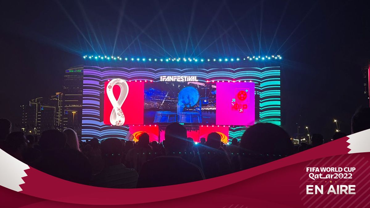 AIRE en Qatar: cientos de personas se reunieron en el Fan Festival para ver la ceremonia ...
