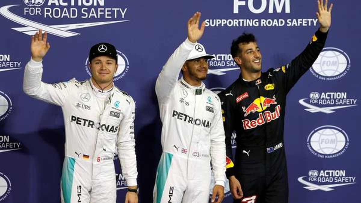 Hamilton y Rosberg largarán adelante en la última batalla del año