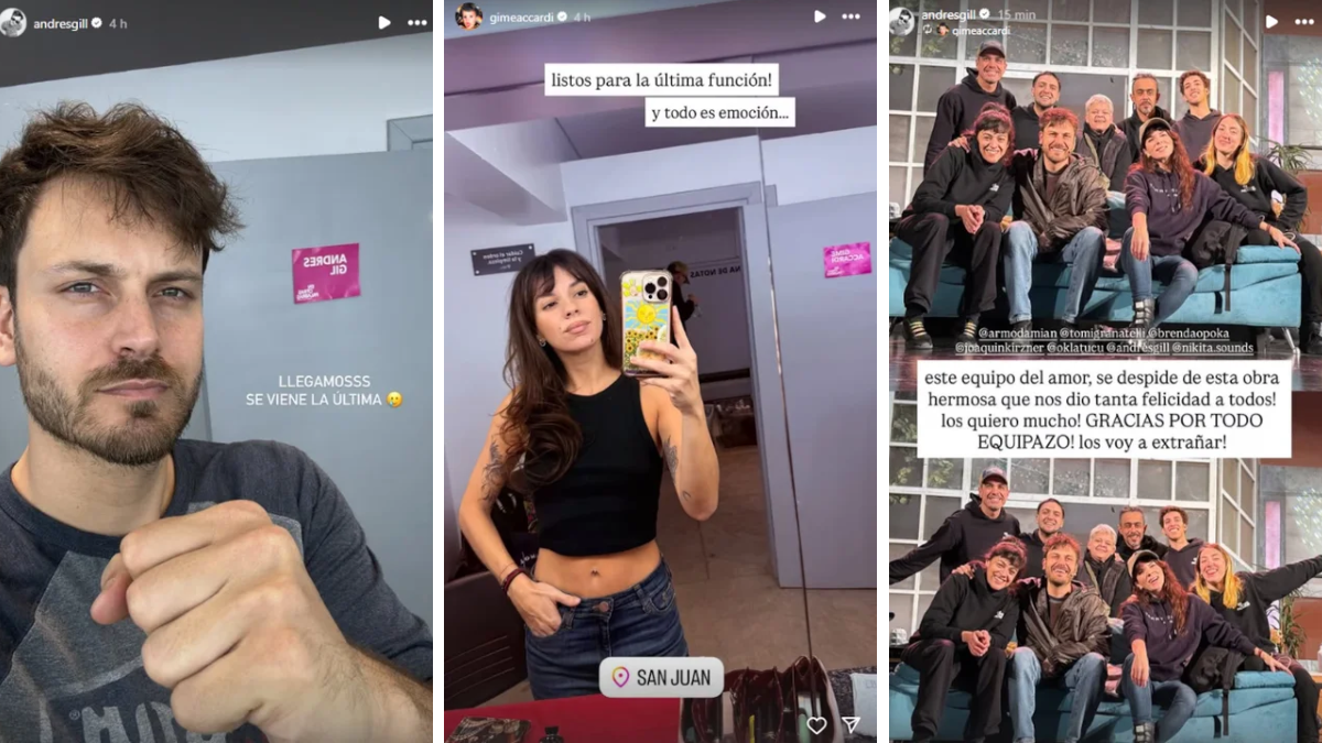 Gimena Accardi terminó su obra de teatro con Andrés Gil a puro llanto ...