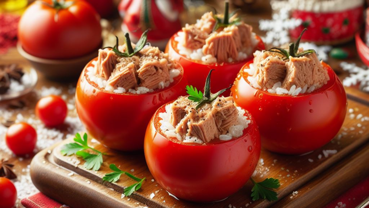 Receta de tomates rellenos con arroz y atún para Navidad: cómo hacerlos