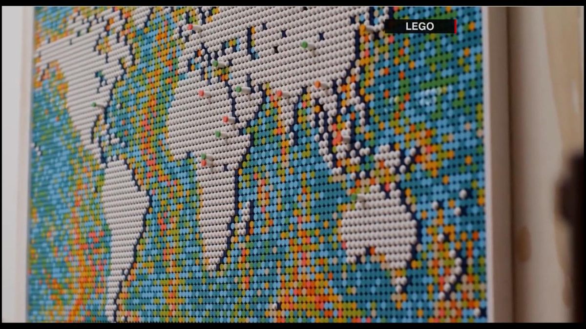 Lego presentó el mapamundi más grande de su historia con casi 12 mil piezas