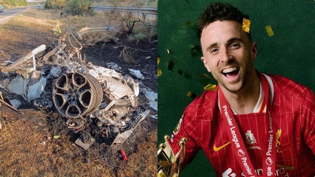 VIDEO y FOTOS: así quedó el auto de DIOGO JOTA tras el accidente