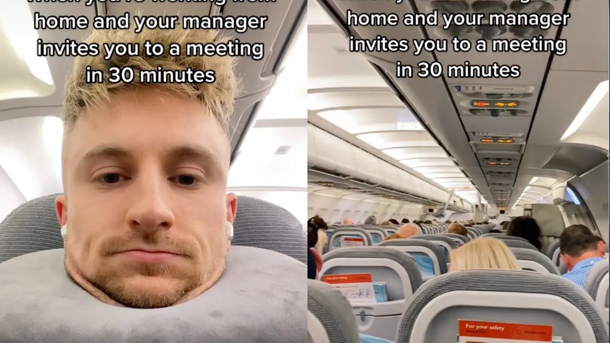 Estaba en un avión, recibió un mensaje de su jefe y su respuesta fue ...