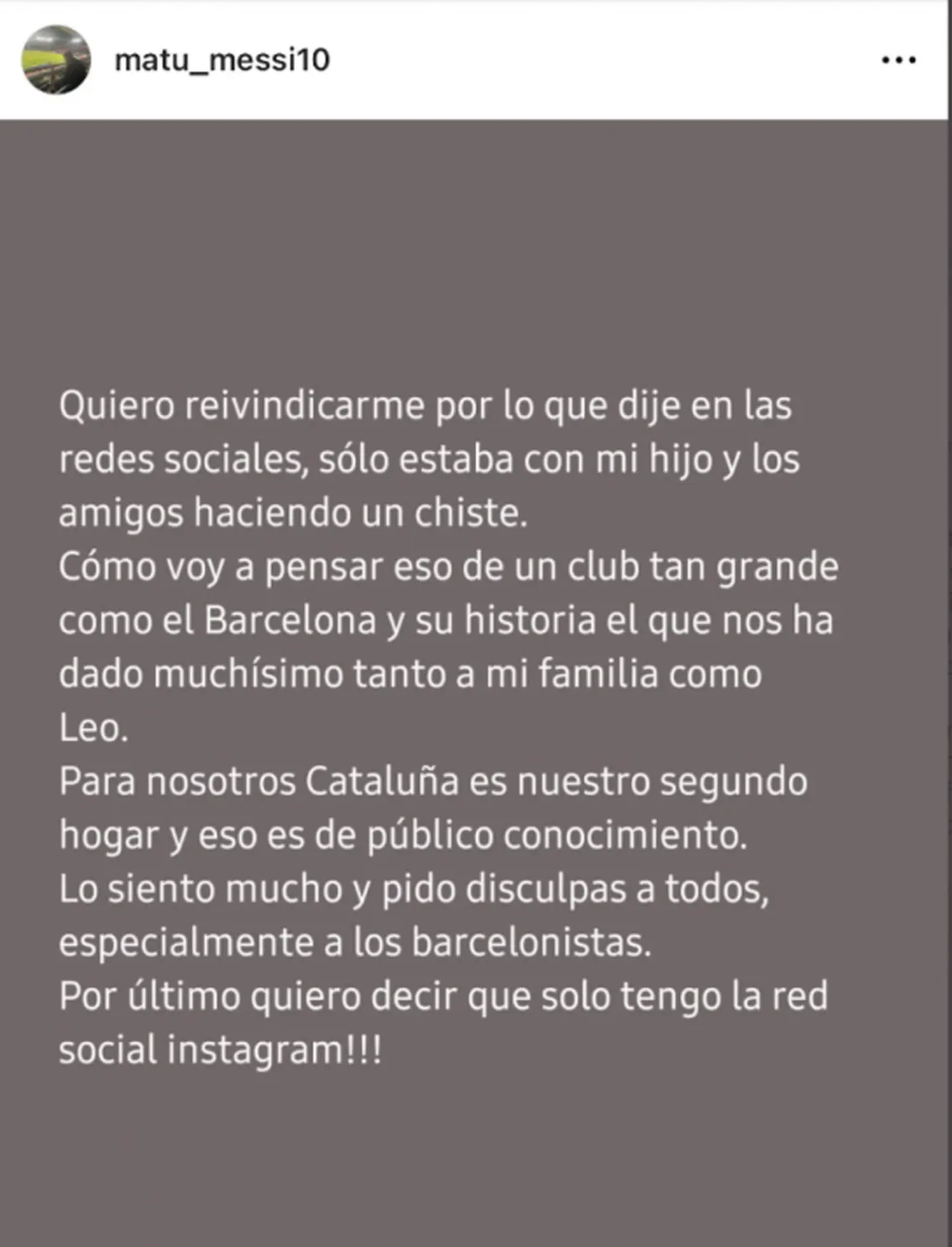 Matías Messi, hermano de Lionel, se disculpó por sus dichos contra el ...